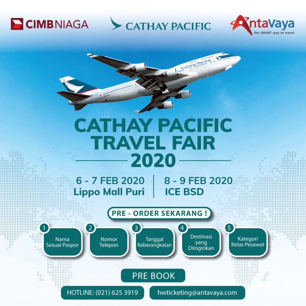 Cathay Pacific Travel Fair 2020: Cashback Up to Rp1,75 Juta!